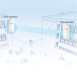 TRENDnet 14 DBI WiFi AC867 Outdoor Poe Preconfigured Point-to-Point Bridge Kit, 4 DBI Directional Antennas, for Point-to-Point WiFi Bridging Applications, 5GHz, AC867, TEW-840APBO2K (Renewed)