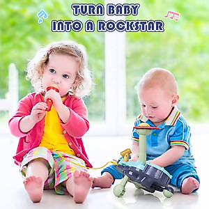 TOY Life 5 in 1 Baby Drum Set for Toddlers 1-3 Musical Toys for Toddlers 1-3 with Toddler Drum Set for Kids Baby Microphone Baby Keyboard Kids Drum Set Boy Toys Kids Boys Girls