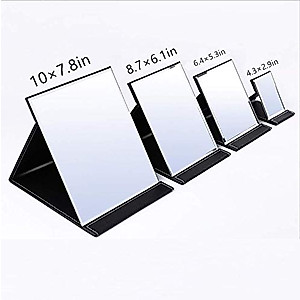 EFAILY Folding Travel Mirror, PU Portable Adjustable Rectangular Ultrathin Mirror, for Travel, Camping,Home (4.3W×2.9L)