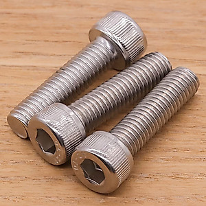 1/4-20 x 2 Socket Head Cap Screw Bolt, 304 Stainless Steel 18-8, Allen Hex Drive, Coarse Thread UNC, 10 PCS