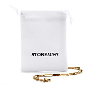 STONEMINT 18k Warm Yellow Gold-Plated 4.8mm Paperclip Link Chain Necklace - 24"