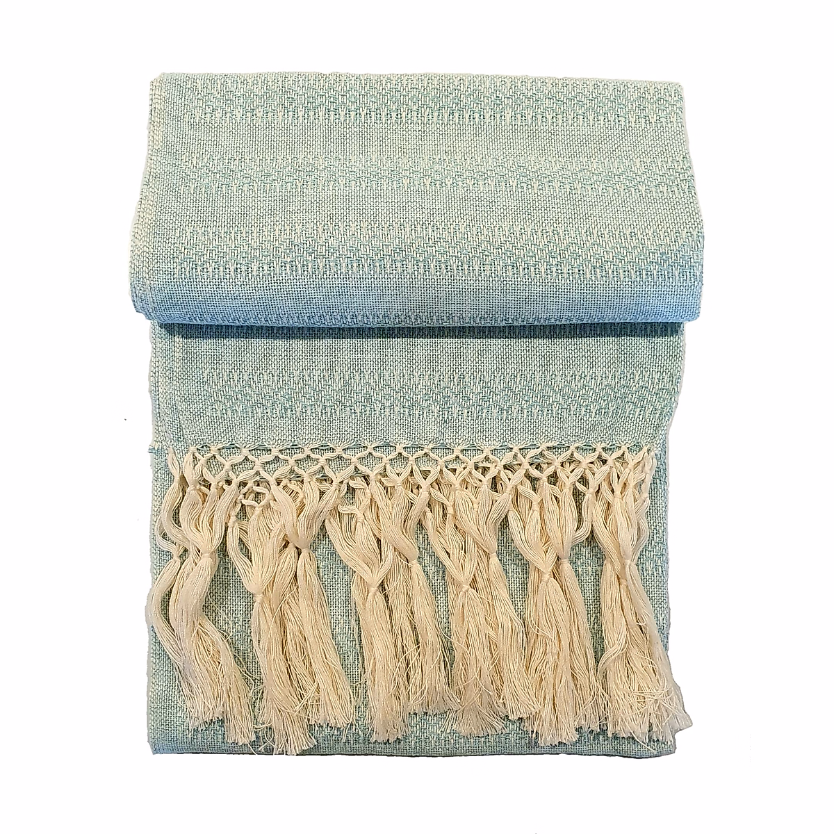 ALKIMIA INC Mexican Handmade Cotton Rebozo Shawl (Turquoise)