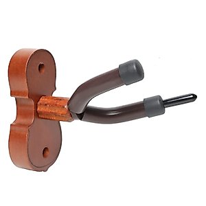 DODOMI Mahogany Violin Wall Mount Hanger with Bow Hook - Violin and Viola Stand