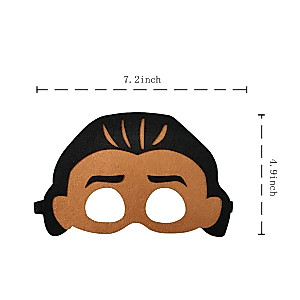 NF 11pcs Tropical Felt Mask, Hawaiian Theme Party Supplies, Boy and Girl Birthday Party Dress Up Blindfold