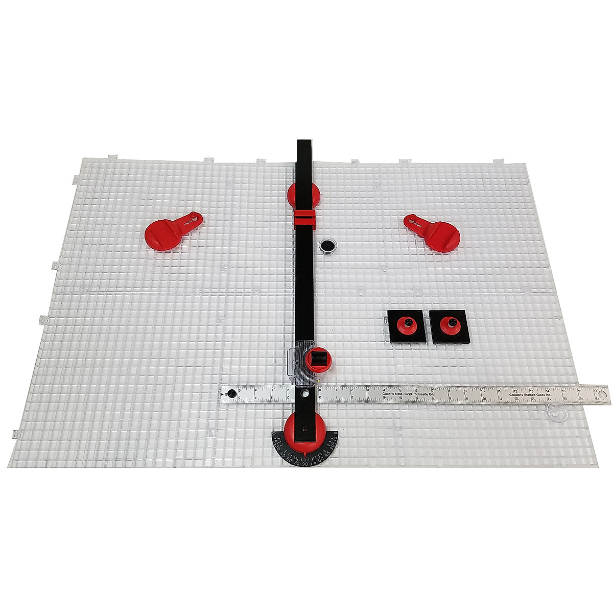 Creator's Ultra Beetle Bits Everything Glass Cutting System - Complete with 6-Pack Waffle Grids and Push Button Flying Beetle Glass Cutter Included - Made in The USA