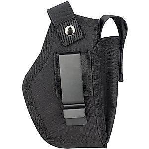 Vacod Universal Gun Holster with Mag Pouch for Concealed Carry Inside or Outside The Waistband Pistols Holsters for Right and Left Hand Draw Holster for Men/Women Black