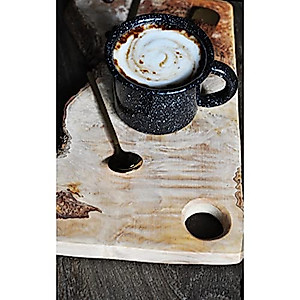 Mirro 12oz Traditional Vintage Black Speckled Enamel on Steel Mug, (MIR-1071