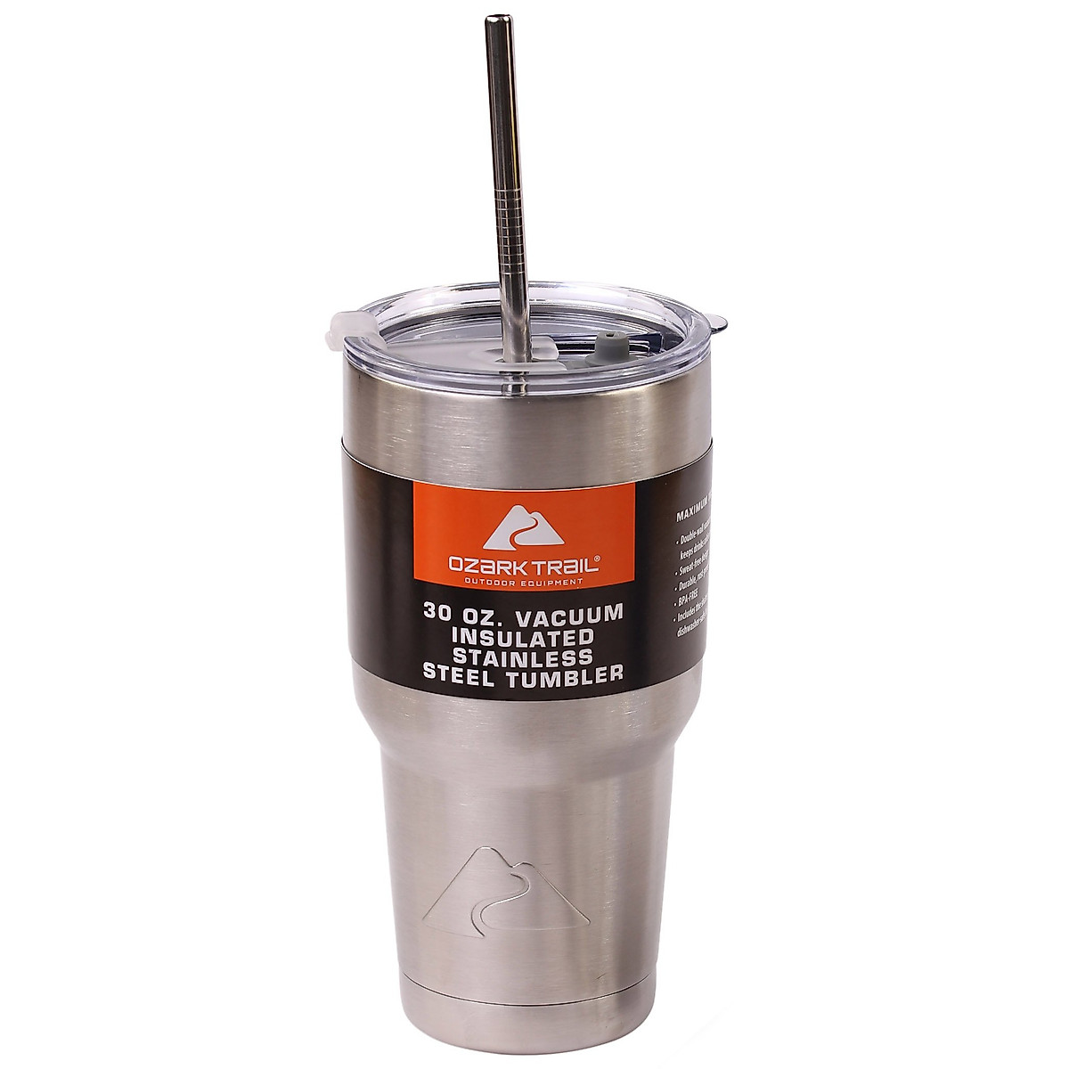 CocoStraw Straw Hole Flip LID for 30 oz Stainless Steel Vacuum Cups Ozark Trail Tumbler Rambler Brand Spill Proof LEAK FREE
