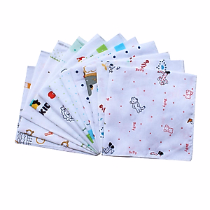 New Cute 100% Cotton Boys/Girls Hankerchiefs 35CM X 35CM Pack