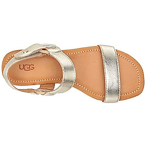 UGG Women's RYNELL Flat Sandal, Gold Metallic, 5.5
