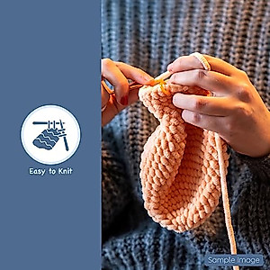 2 Pcs - Soft and Bulky Velvet Yarn for Knitting Thick & Quick | 2x100g Yarn Crochet and Knitting Assorted Yarn Baby Velvet Bulk for Adults and Kids (Baby Blue)