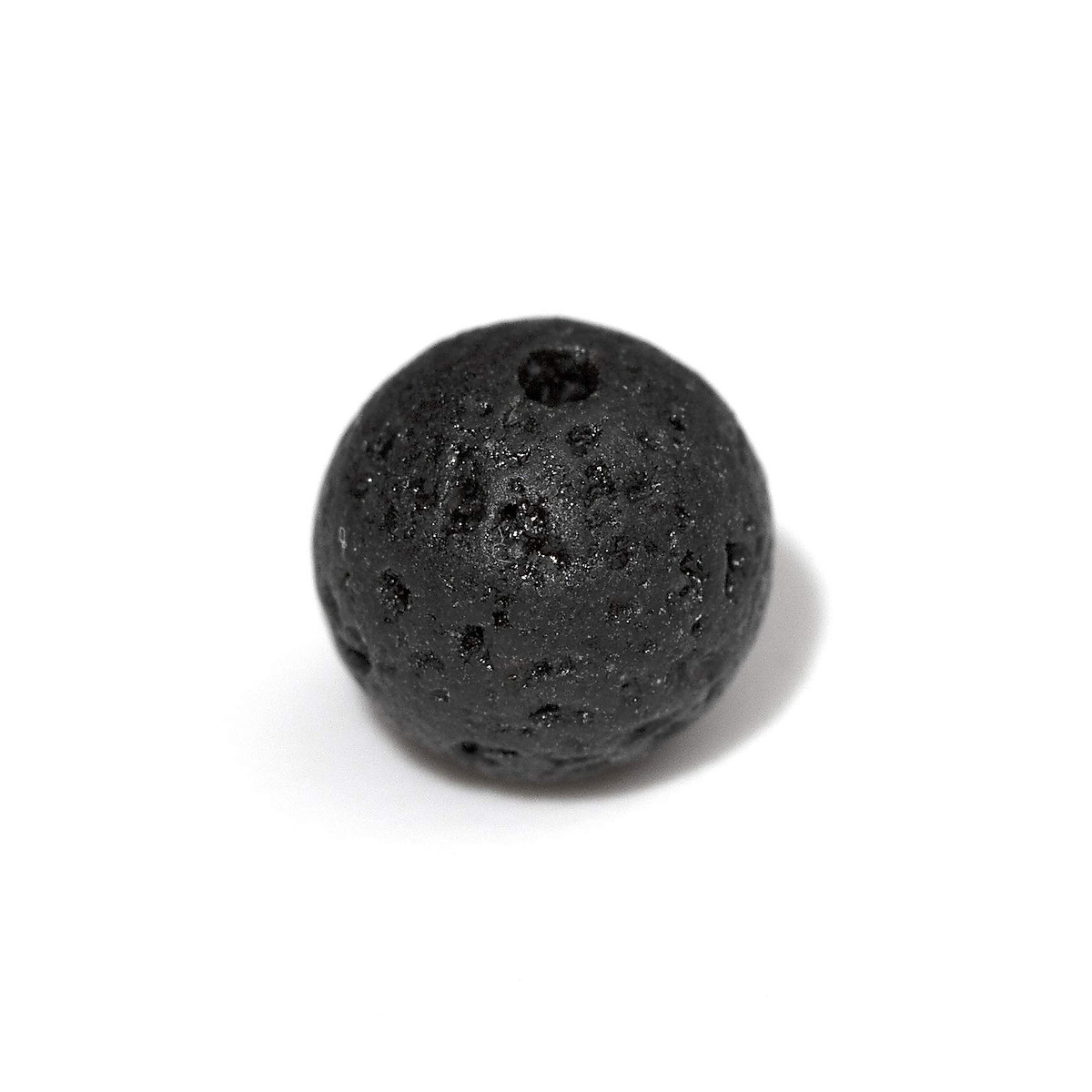Cousin DIY Natural Black Lava Stone Loose Round 8mm Aromatherapy Beads for Essential Oils and DIY Jewelry Making