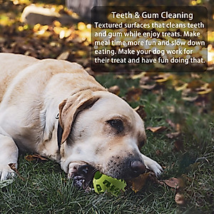 Jalousie Dog Puzzle Balls Dog Treat Dispensing Balls Non-Toxic Natural Rubber Dog Chew Toys for Puppy Pet Dog Teething Puzzle Playing Treat Dispenser Rope Balls (Large - 6 Pack)