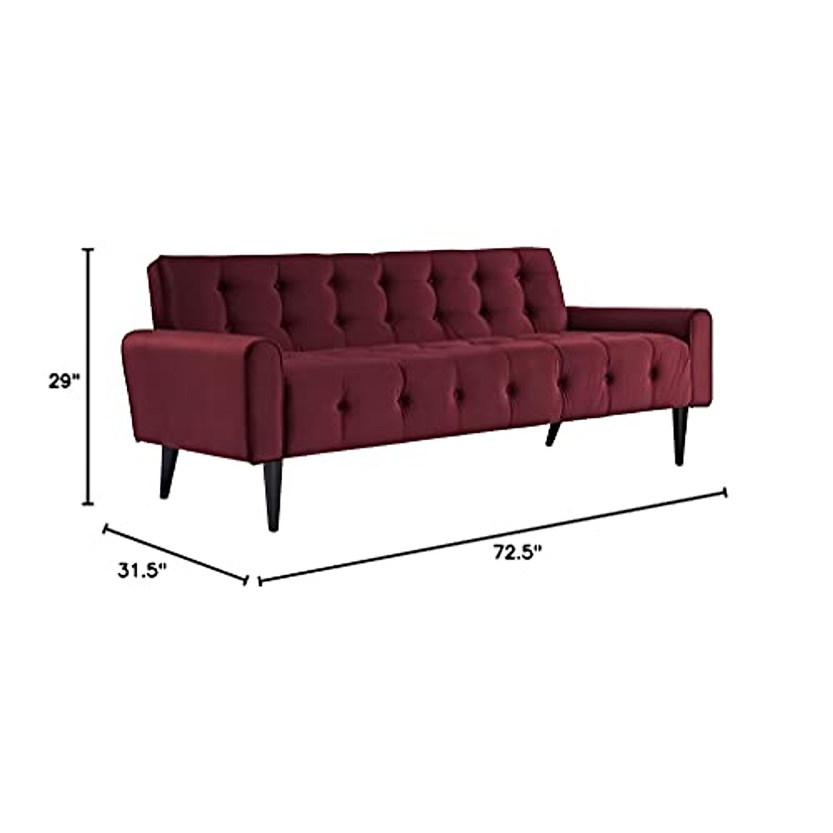 Modway EEI-2456-MAR Delve Velvet Maroon, Sofa, Maroon Fabric