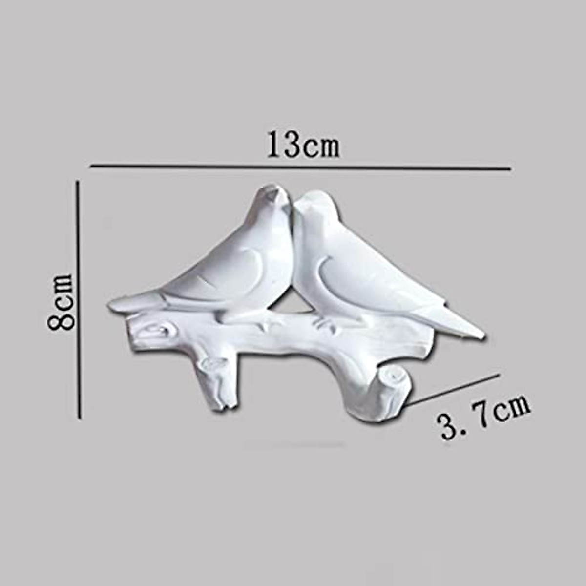 gazechimp Luxury Coat Key Hanger,Resin Bird Wall Decorations,Coat Clothes Towel Hook for Bedroom Home Entryway, White