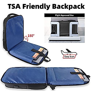 DEEGO Business Backpack for Men, TSA Approved Laptop Backpack for Men with USB Charging Port, Water Resistant Durable Anti Theft Work Backpack for Men Women Fits 15.6 Inch Laptop, Black