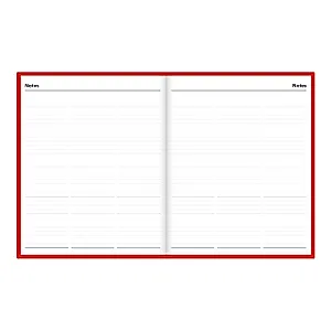 Letts of London Standard Daily Planner, 12 Months, January to December, 2024, Day-Per-Page, Quarto Size, 10.25" x 8.25", Burgundy (C10YBY-24)