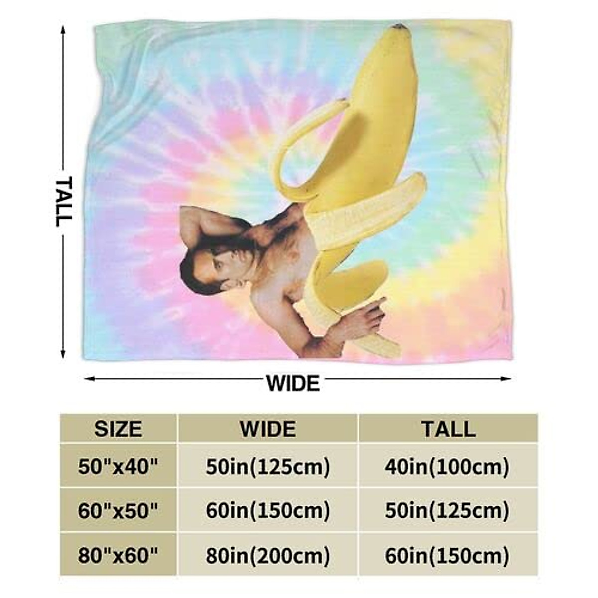 Banana Ultra-Soft Micro Fleece Blanket Flannel Blankets Room Decoration for All Seasons 60"X50"