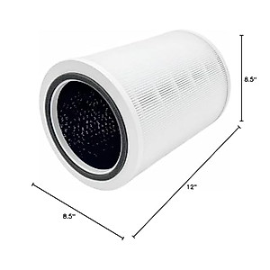 Slirceods R-M003 Filter For Air Purifier Compatible with RENPHO R-M003 Large Room Air Purifier, R-M003-F1 R-M003-F2,4-Stage Replacement H13 True HEPA Filter