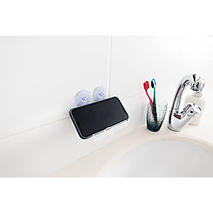 Acrylic Shower Phone Holder - Bathroom Phone Holder - Shower Cell Phone Holder (Transparent)