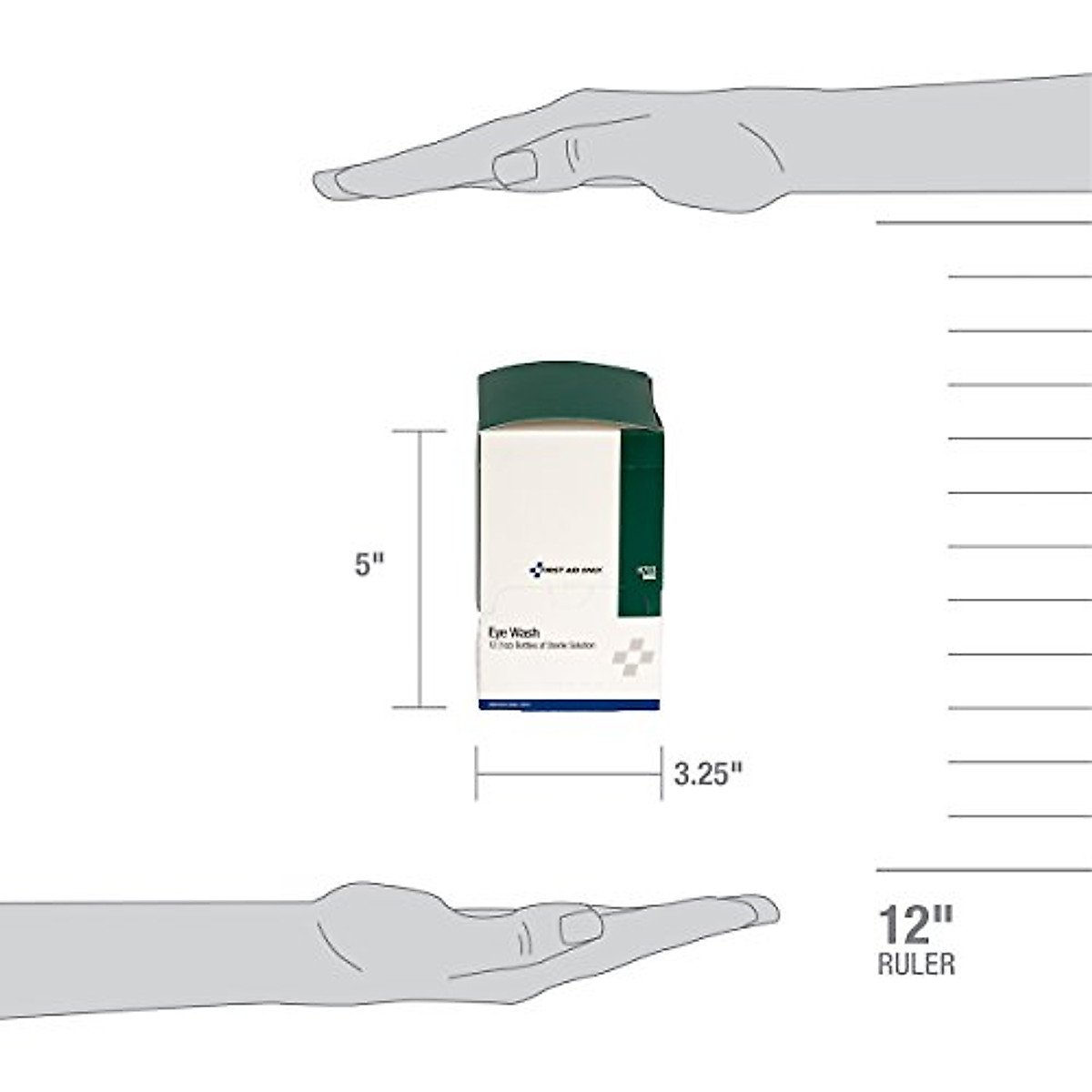 First Aid Only H703 Emergency Eye Wash Solution, 1 Oz. Bottle, 12 Pack