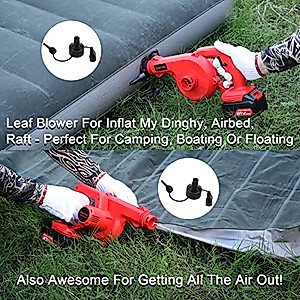 Cordless Mini Blower, 2-in-1 Small Blower with 2 Lithium Battery,Portable Blower for Inflating,Blowing Leaf,Clearing Dust & Small Trash,Car by SHINTYOOL