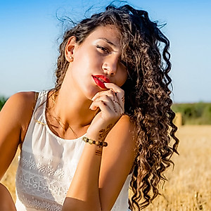 ZenBless Round Grey Tibetan Dzi Beads Bracelet Mala Beads Amulet Bangle Attract Good Luck (12MM Beads)