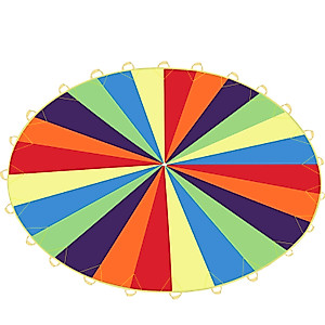 Sonyabecca Play Parachute for Kids Tent Cooperative Team Building Birthday Games (20ft)