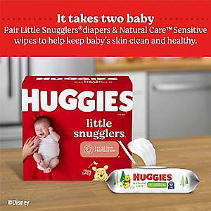 Huggies Natural Care Sensitive Baby Wipes, Unscented, Hypoallergenic, 99% Purified Water, 1 Refill Pack (184 Wipes Total)