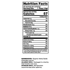 Terrasoul Superfoods Organic Hemp Seeds, 16 Oz, Versatile Superfood for Smoothies, Salads, and Grain-Free Toppings