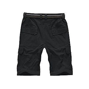 GuYongZ Men's Hiking Cargo Shorts Golf Work Casual Jogging Pants Quick Dry Outdoor with Multi Pocket Fishing Shorts for Men