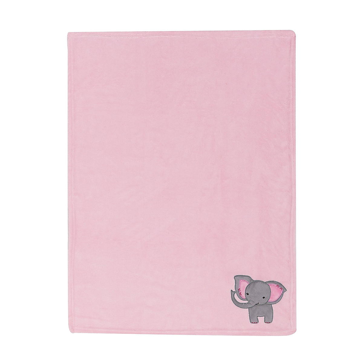 Bedtime Originals Twinkle Toes Elephant Blanket, Pink/Gray
