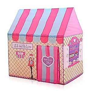 SweHouse Kids Play Tents for Boys Tent for Kids Indoor and Outdoor Tent Boys and Girls Toys Children Indoor Playhouse for Kids Gifts for Christmas Birthday (Pink Ice Cream House)