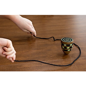 Ancient Toys – Wooden Spinning Top - King TUT’s Top - Perfect Way to Introduce History with Toys Used by Children Thousands of Years Ago. Packaged in Attractive Gift Box with Spinning String!
