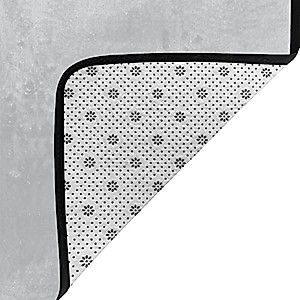 Bath Rugs Red Poppy Flowers Daisy Independence Day Holiday Sponge Doormat Absorbent Non Slip Backing Flannel Mat White and Red Stripe Memory Foam Mats for Bathroom Kitchen 24x36Inch