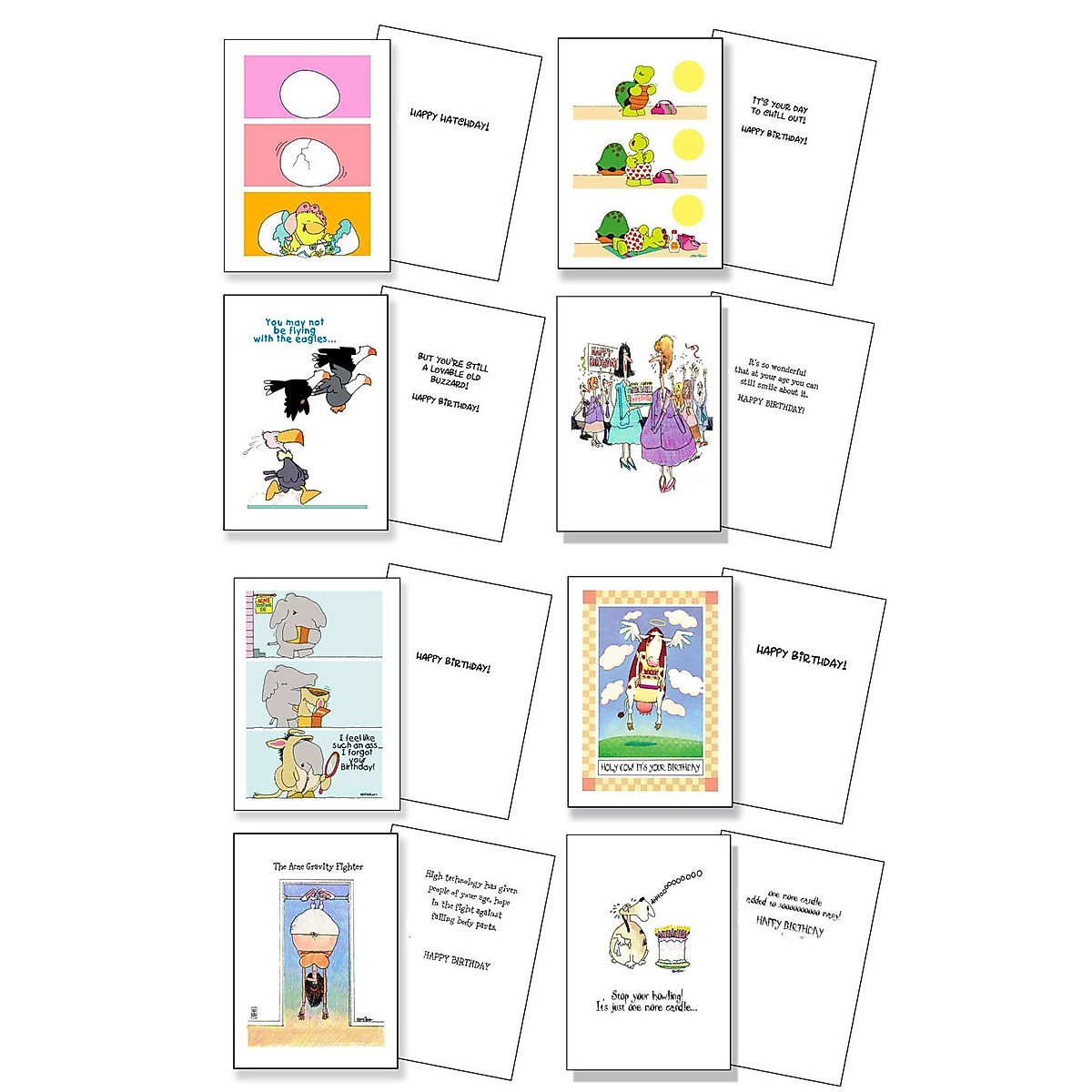Stonehouse Collection 48 Different Funny Birthday Cards - Assorted Birthday Card Box Set of 48 Card & Envelopes