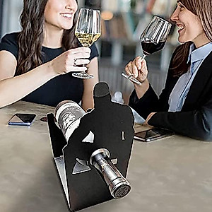 Caimyugs Creative Wine Holder, Wine Bottle Holder, Barry Wood Gifts, Wine Decor, Perfect Novelty Gifts, Wine Holder for Kitchen Home Bar