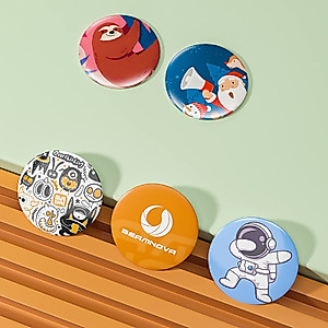 BEAMNOVA Button Maker Machine Multiple Sizes 1.73+2.28+2.95 inch, 44mm 58mm 75mm Sliding Dies, 300 Sets of Button Supplies, Circle Cutter Hand Press Machine Round Pin Badge Maker Kit