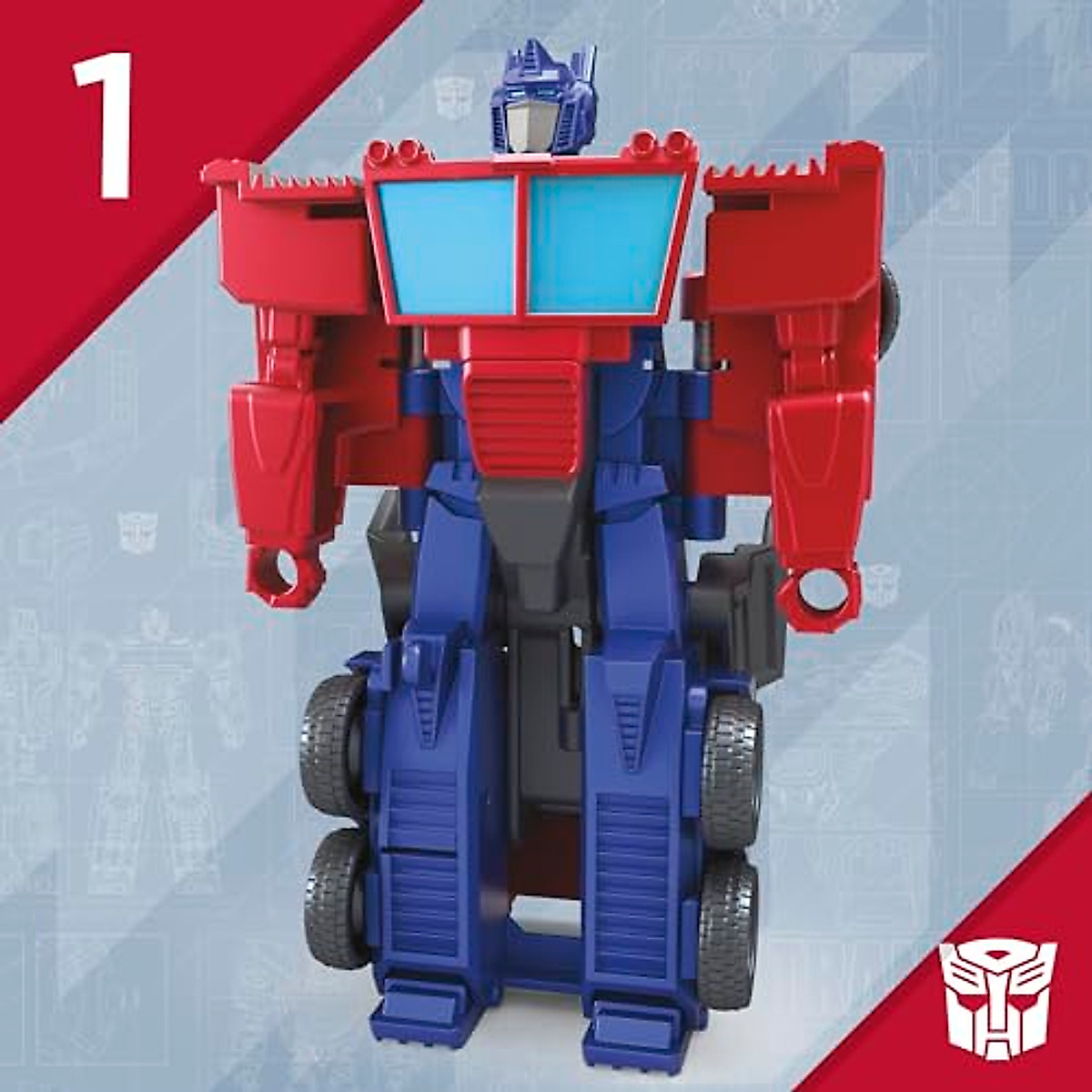 Transformers 1-Step Flip Heroes 3-Pack, 4-Inch Wheeljack, Bumblebee, and Optimus Prime Action Figures, Kids Easter Toys or Basket Stuffers, Age 6+