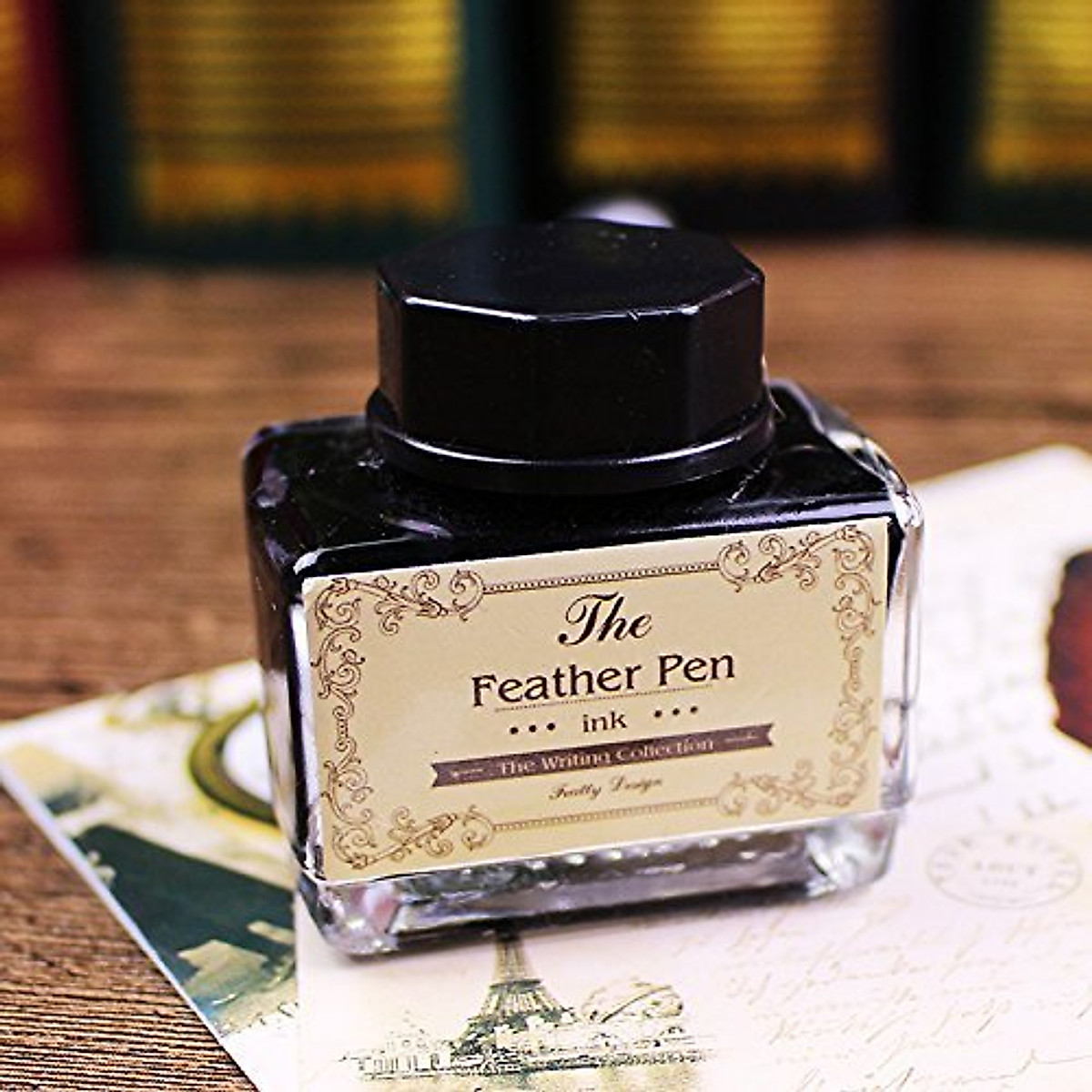 Calligraphy Pen Set Writing Quill Pen 6 Nibs and Ink,Antique Dip Feather Pen Gift Set for Beginners Birthday Gift,Beautiful Vintage Signature Pen