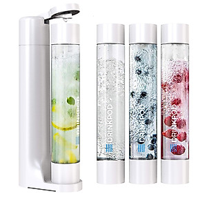 Limited Edition Fizzpod Sparkling Soda Maker With 5 One Liter Bottles Included. Carbonates Any Beverage (DPFZPOD1K2C_WS)