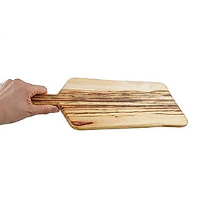 BOUMBI Fragrant Camphor Laurel Wood Cutting Board with Handle(15.7x6.3x0.55 inches paddle)