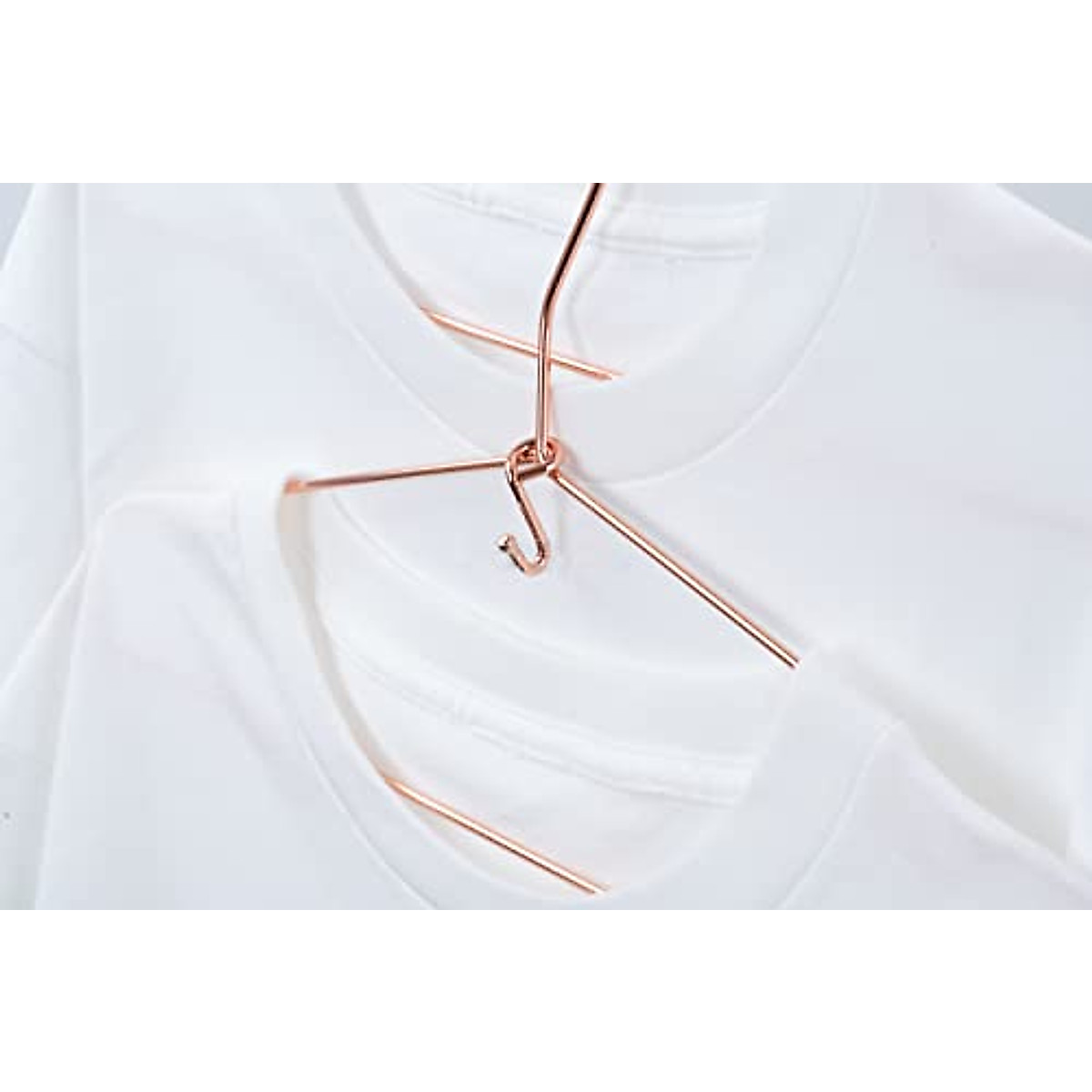 KOOBAY Clothes Hanger 72Pcs Connector Hooks Stable Hanger Rose Gold Metal Outfit Hangers Extender Clips Mini Cascading Hanger Hooks