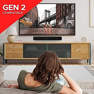 Soundbar Mount for Sonos Beam Compatible with Generation 1 & 2 Sonos Beam Sound Bar Includes All Necessary Mounting Hardware, Mounts Bracket, Black