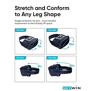 Skywin-VR Tracker Straps for HTC, Vive Tracker Straps -2 Pack, Adjustable Tracker Straps,VR Full Body Tracking for Foot, Tracking in Virtual Reality