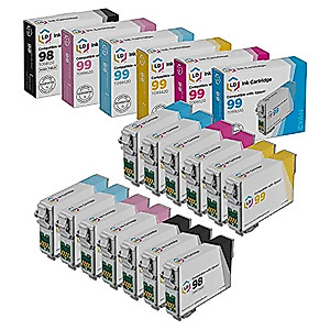 LD Products Remanufactured Ink Cartridge Replacement for Epson 98 & 99 High Yield (3 Black 2 Cyan 2 Magenta 2 Yellow 2 Light Cyan 2 Light Magenta 13-Pack) for Artisan 700, 710, 725, 730, 810, 835, 837