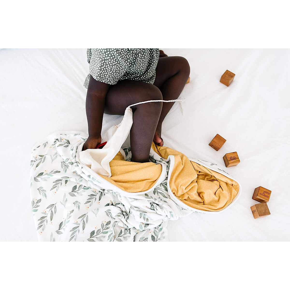 Copper Pearl Three-Layer Baby Blanket: Soft Baby Quilts for Boys and Girls | Breathable, Cozy, Toddler Blanket | Baby Quilt for Newborns | 46x46 Premium Polyester/Rayon | Fern