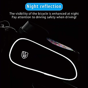 Tsuinz Waist Pack Waterproof Bicycle Bag Front Bike Phone Frame Bag Mount Top tube Bag Accessories for iPhone 13/12/11 Pro X/XS/XR/8 Airpods Samsung Galaxy S22/S21/S20/A10e/S10