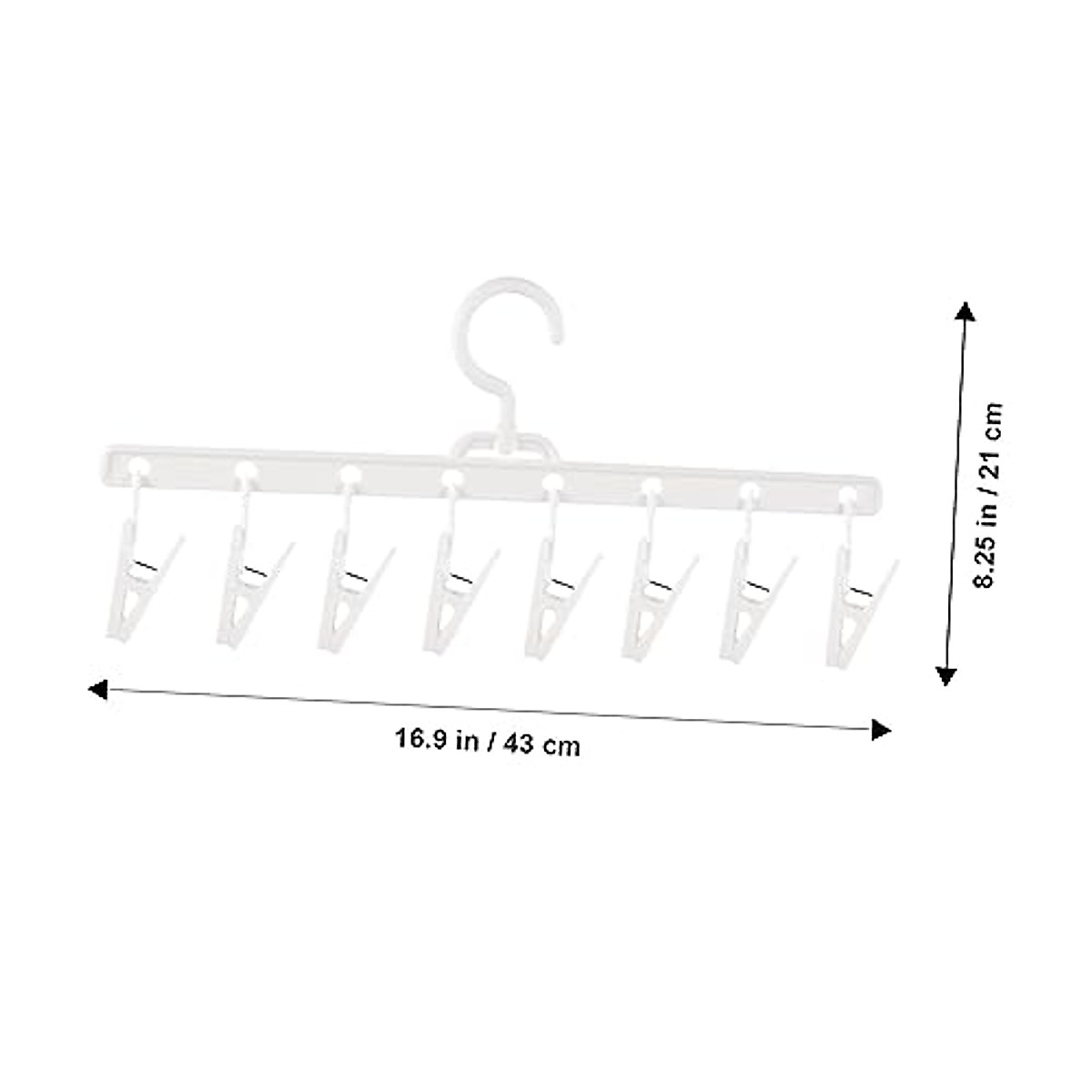 Alipis 2pcs Plastic Laundry Clip Clothes Drying Racks Baby Clothes Clip Portable Towel Clothing Rack White Plastic White Hangers Underwear Drying Racks Multi-Purpose Hanger Socks Clips