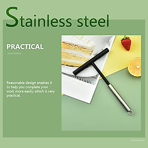 DOITOOL Crepe Spreader and Spatula Set, 2Pcs Stainless Steel Crepe Spreader Tool T Shape Crepe Maker Spreading Tool for Bakery